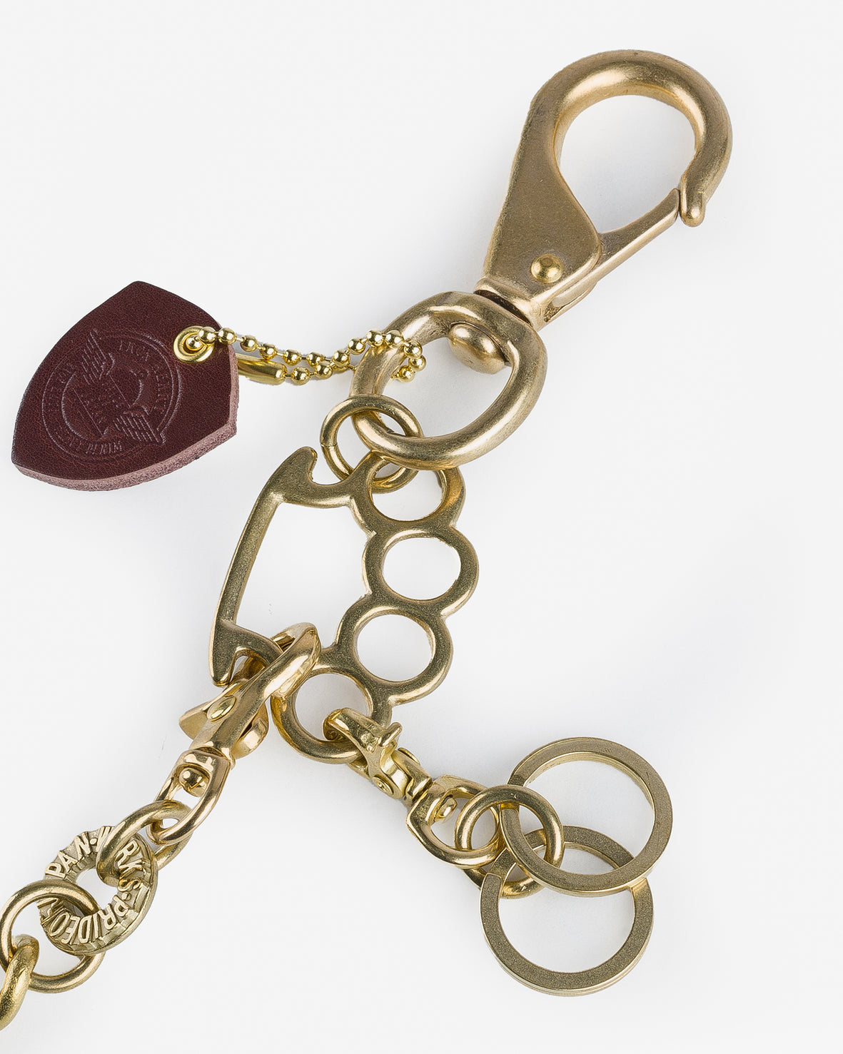 Iron Heart Brass Wallet Chains with Rings and Clip