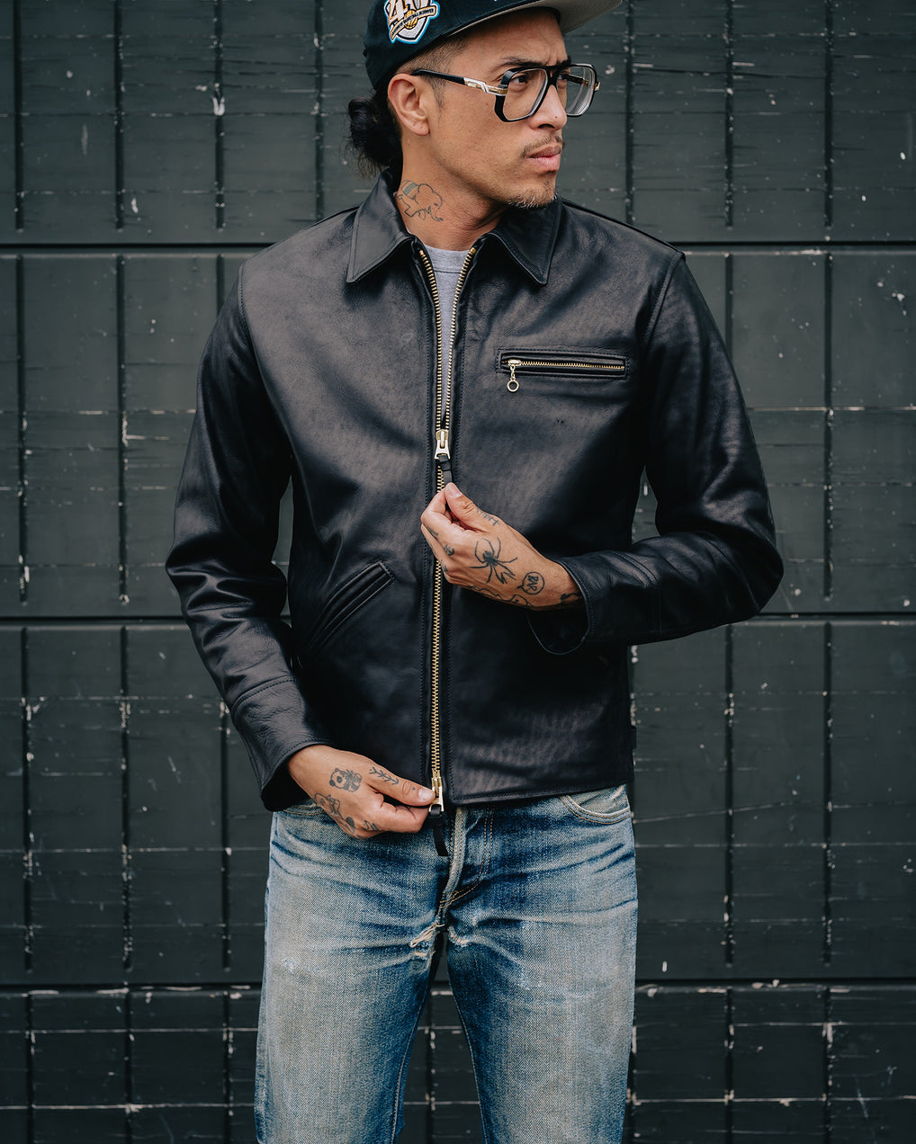 Iron Heart x Simmons Bilt Horsehide Savannah Jacket - Black