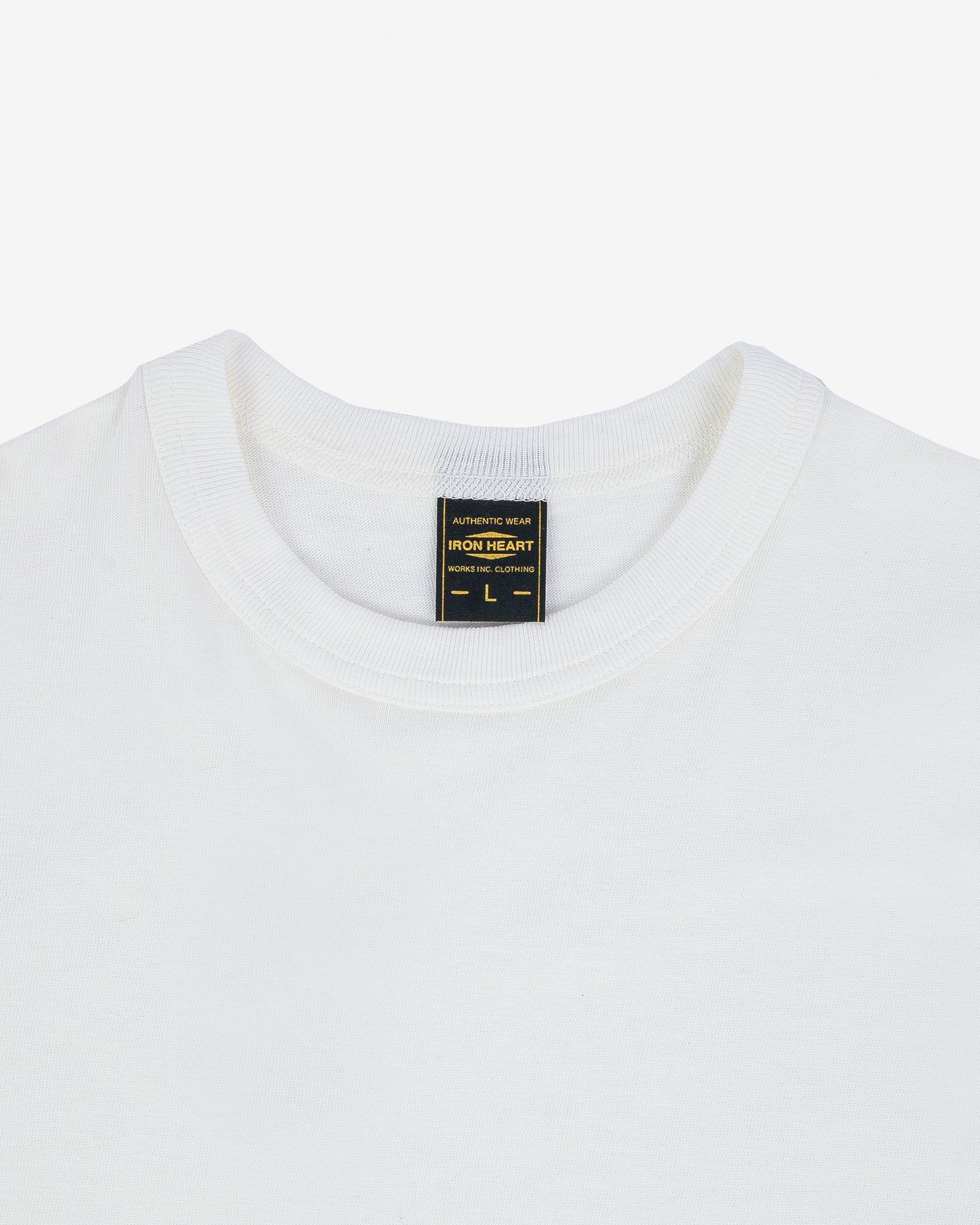 6.5oz Loopwheel Crew Neck T-Shirt - White – Iron Heart