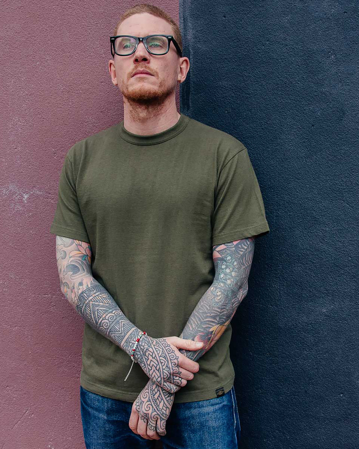 Iron Heart Japanese 6.5oz Cotton Loopwheel Short Sleeved T-Shirt